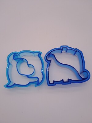 2 Piece Sandwich Mold Cutter Dino, Dolphins & Heart | eBay