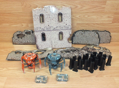 Lot of Red & Gray Hexbug Remote Control Spiders With Cardboard Barrier ...