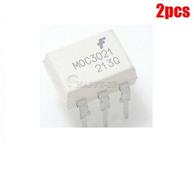 2Pcs MOC3021 DIP6 Optoisolator Transistor Output Fairchild DIP-6 3021 ...