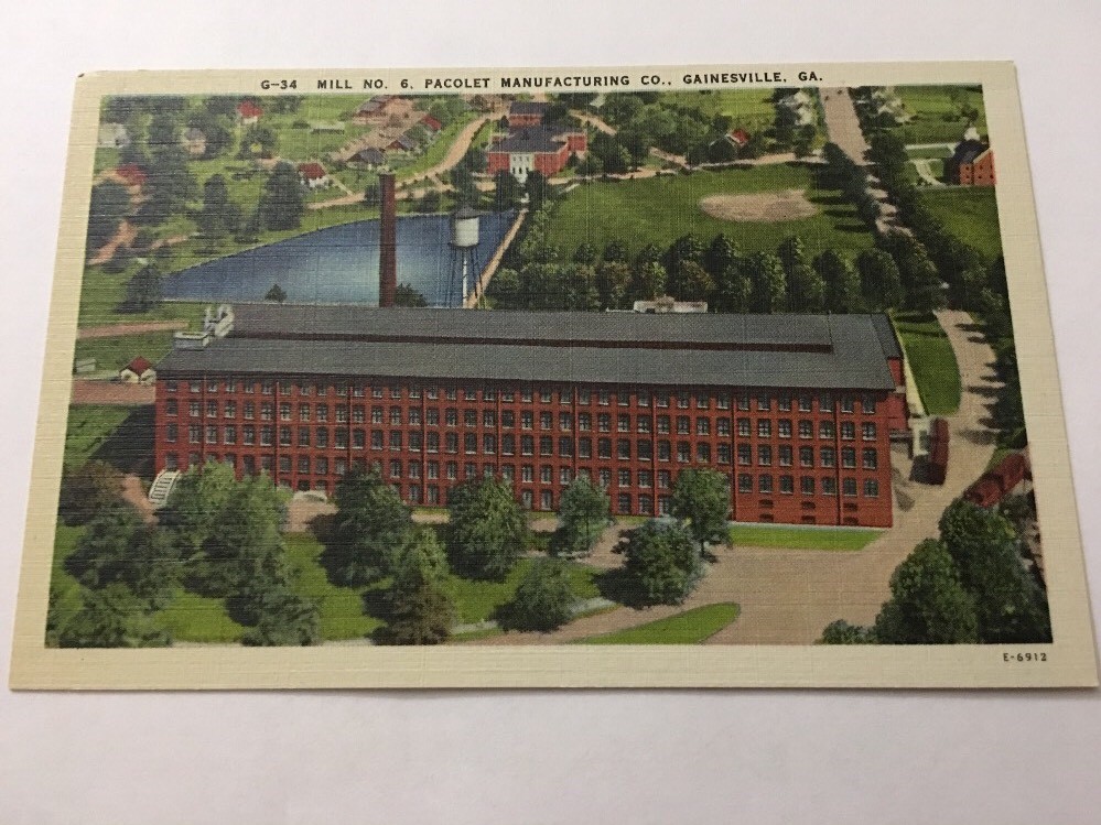 Vintage Postcard Unposted Linen Mill No 6 Pacolet Manufacturing ...
