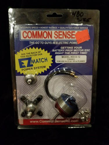 NEW BRUSHLESS OUTRUNNER #E8-S-12 1300KV COMMON SENSE RC USE IN 23-45 oz ...