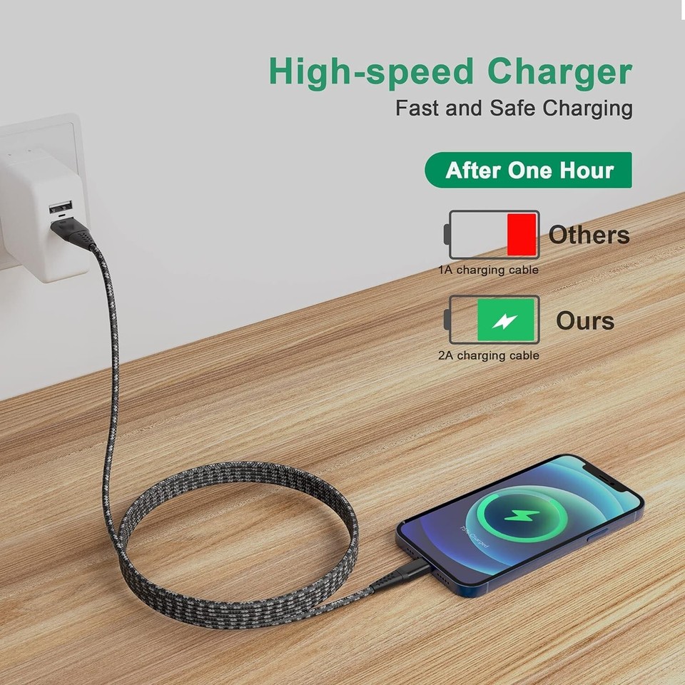 iPhone Charger Cord 20FT/6M [Apple MFi Certified] Lightning Cable Extra ...