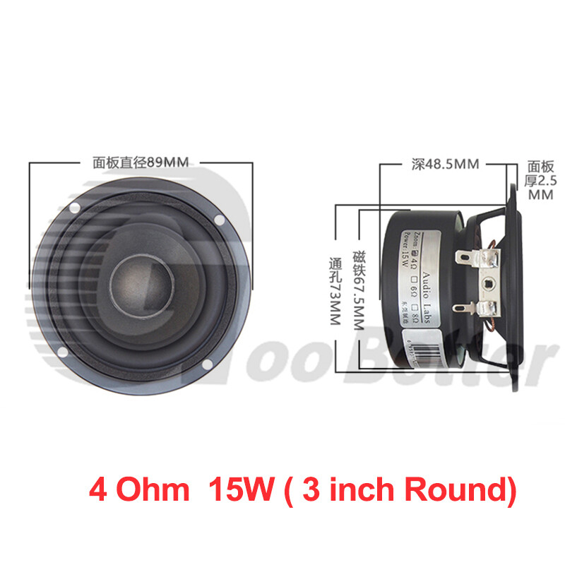 Small Round Speaker Loudspeaker Full-Range 4 Ohm 8 Ohm,Home Hifi Audio ...