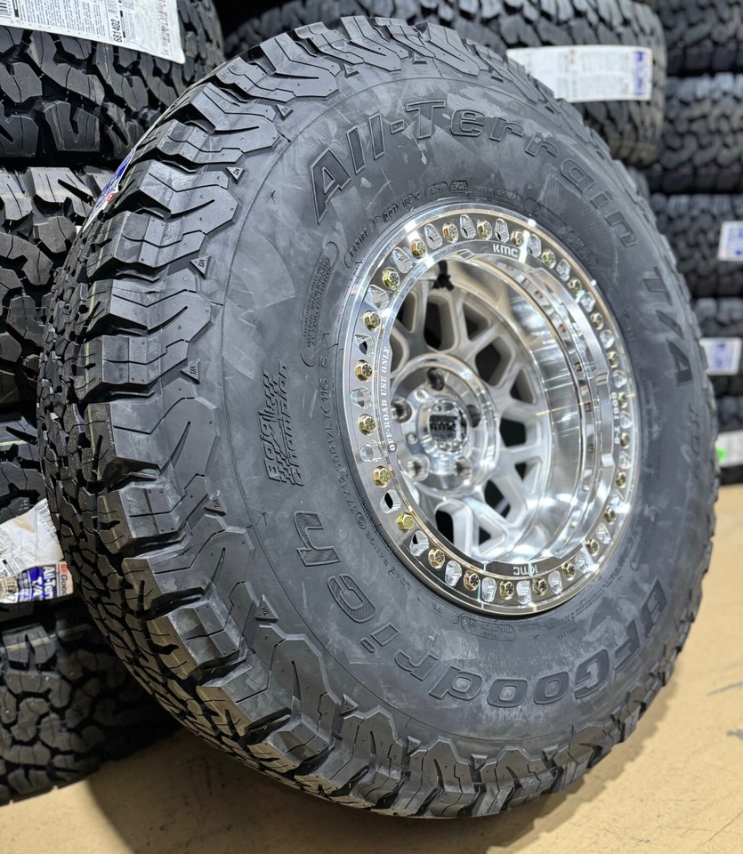 4 17x9 KMC KM235 Crawl Beadlock Wheels 37" BFG KO2 Tires 5x5 Jeep ...