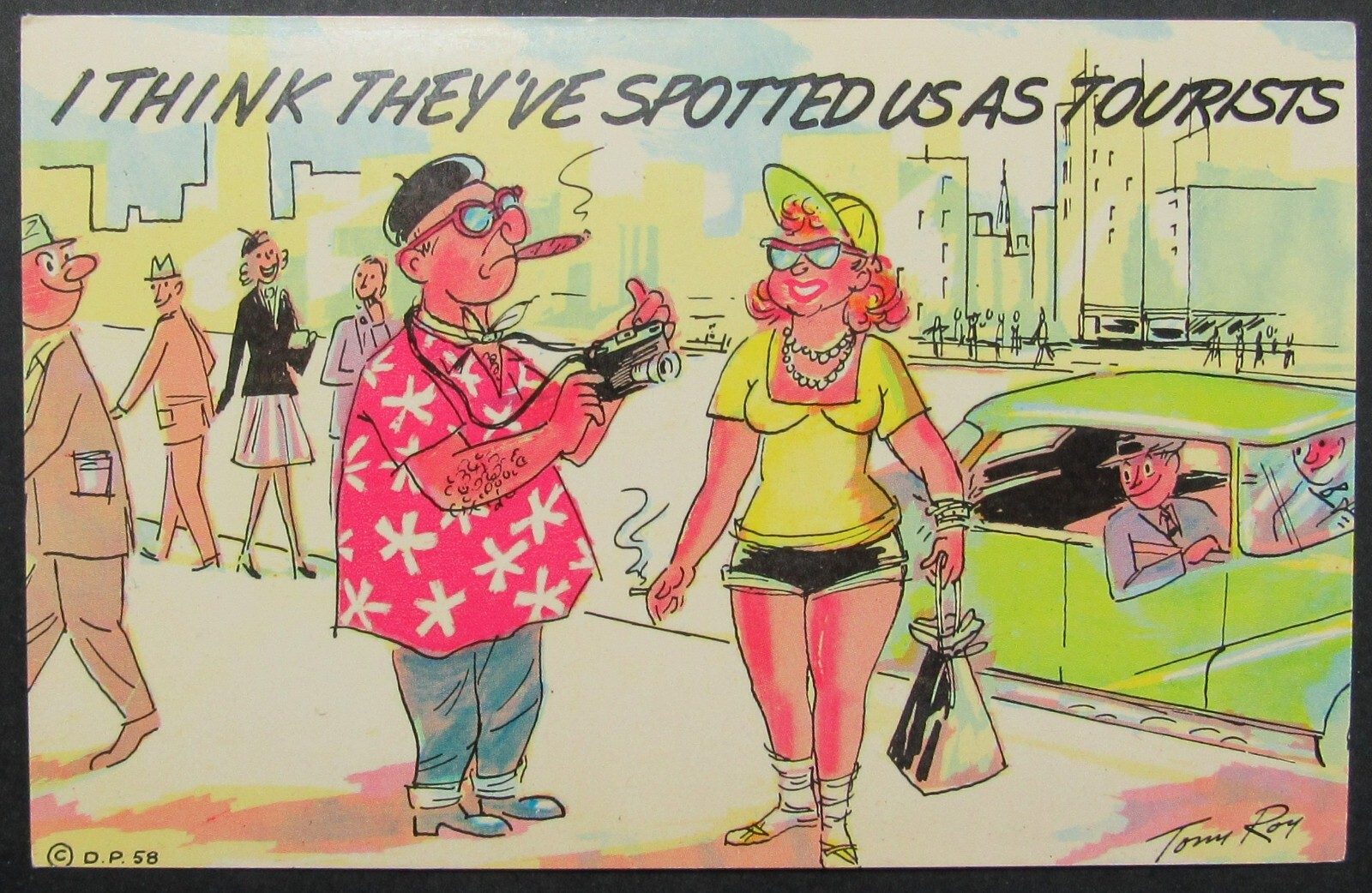 Tourists City View Artist Tony Roy Vintage Comic Postcard Unposted | eBay
