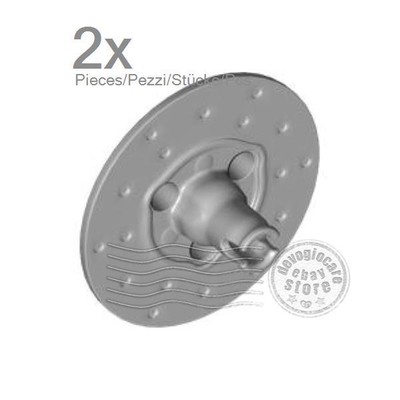 2x LEGO 35189 Technic Wheel Hub 3 Pin (brakes disc) Light Bluish Gray ...