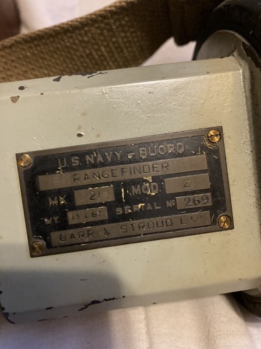 Vintage Barr & Stroud US Military Navy Rangefinder MK21 Mod 2 USN ...