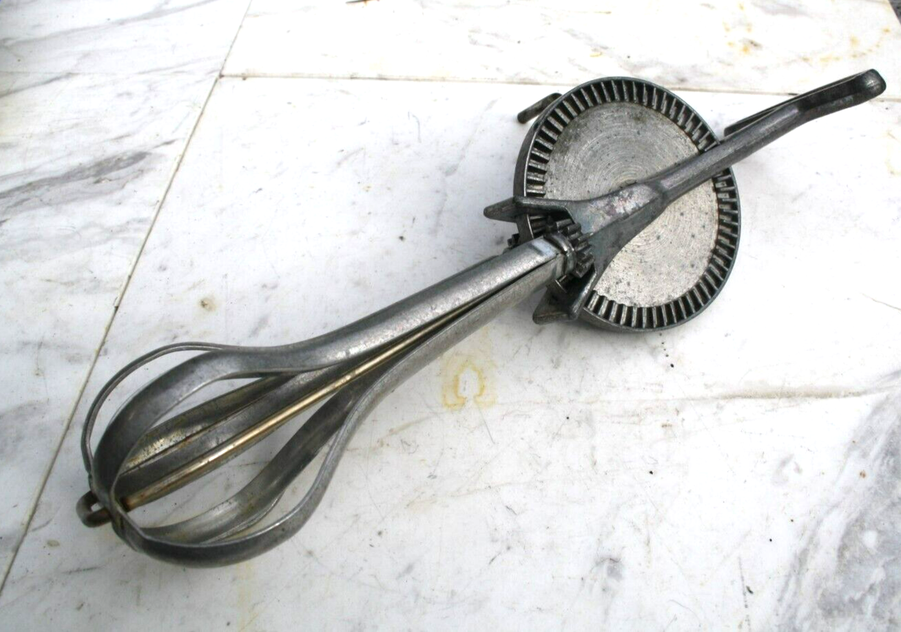 Antique Aluminum Beauty Egg Beater 1920 All Metal by VIKO USA | eBay