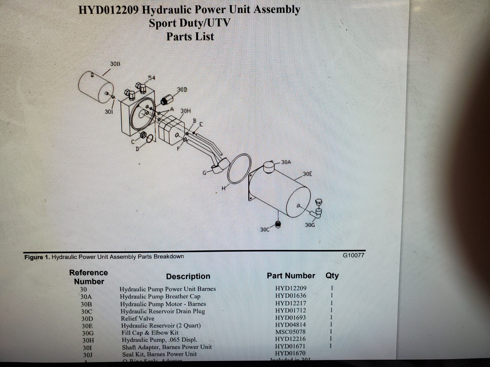 Boss Sport Duty Snow Plow AM Motor HYD12217 for HYD12209 Hydraulic Unit ...