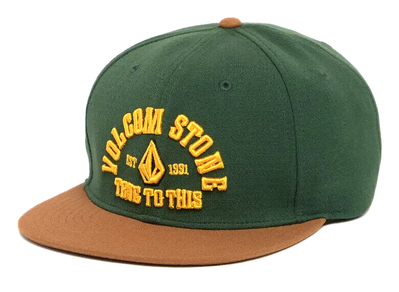 Volcom Drummond Wide Brim Snapback Hat~ Green|Brown|Yellow - NEW | eBay
