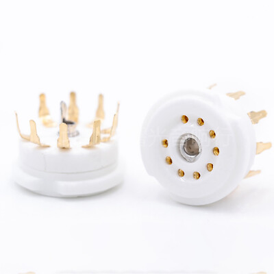Tube Socket PCB Mount 9 Pin Ceramic Tube Socket Replacement for EL84 ...