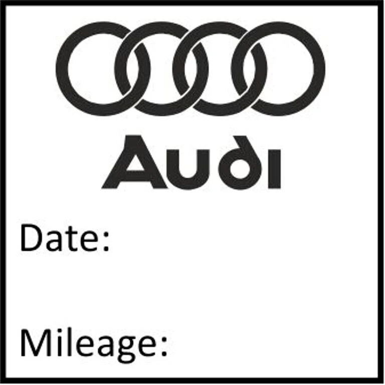 AUDI Pre Ink Customizable Stamp Garage Home Mobile Maintenance Service ...