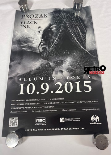 Prozak Black Ink Album Promo Poster 11x17” horrorcore tech n9ne bedlam ...