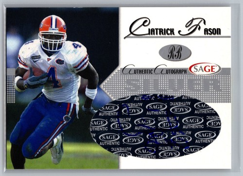 Ciatrick Fason 2005 SAGE Autographs SILVER A14 Football NCAA Card RC ...