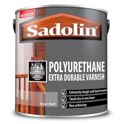 Sadolin Polyurethane Extra Durable Varnish Clear Matt 2.5 L | eBay UK