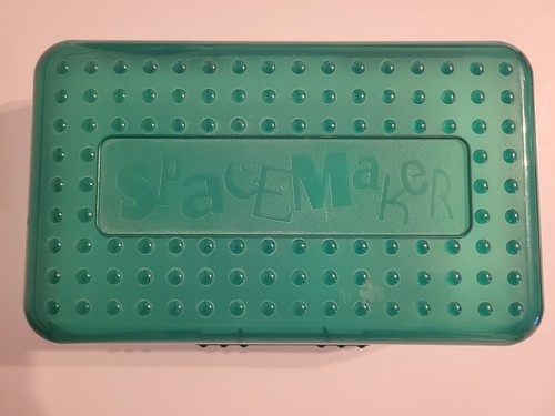 Two Spacemaker Pencil Boxes Plastic Storage Case Vintage 90s | eBay