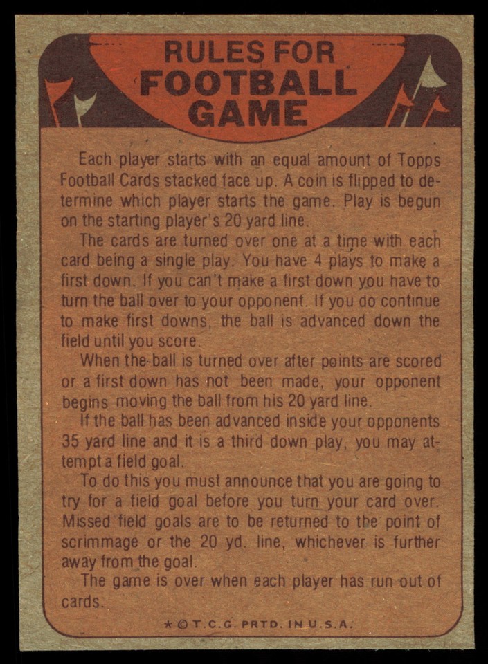 1974 Topps Football Team Checklist Detroit Lions | eBay