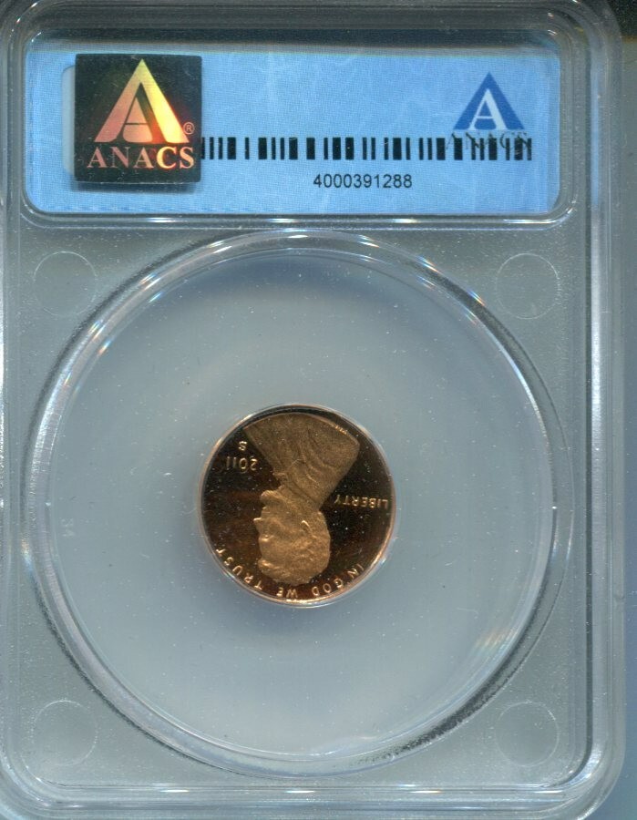 ANACS 2011-S Uncirculated PR70 DCAM Lincoln One Cent Shield Proof Coin ...