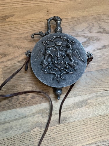 Vintage Gun Powder Medieval Flask Bottle Knight Eagle | eBay