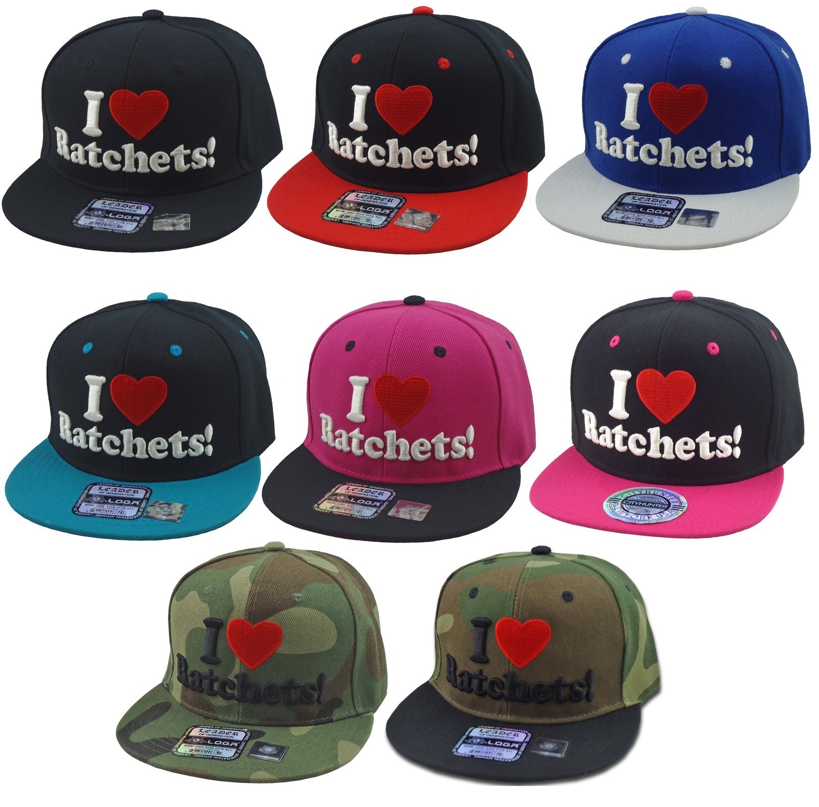 NEW I LOVE RATCHETS #RATCHET FLAT BILL SNAPBACK CAP HIP HOP HAT MANY ...