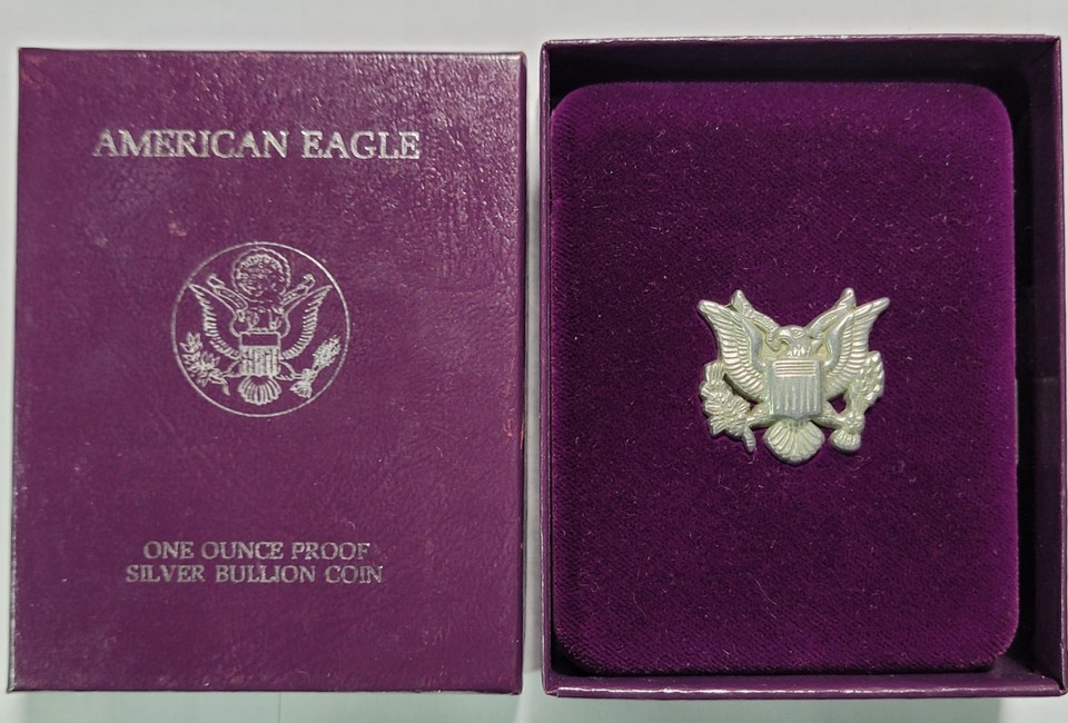 1986-S $1 Proof Gem First-Year American Silver Eagle US Mint Box & COA ...