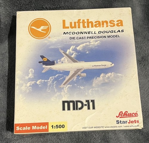 Schuco STAR JETS 1:500 Lufthansa MD- 11 CARGO Flugzeugmodell Rar ️ ...