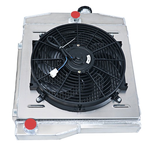 4 Rows Radiator+Shroud Fan Fit 1955-1971 Jeep Willys CJ3 CJ5 CJ6 2.2L/3 ...