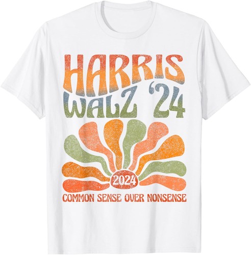 Choose Common Sense Over Nonsense Kamala Harris Walz 2024 T-Shirt | eBay