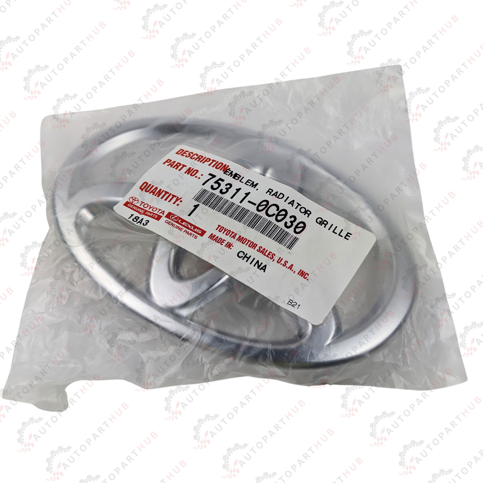 Genuine Toyota Sequoia Tundra Tacoma Chrome Front Grille Emblem OEM ...