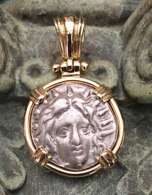 Treasure Coin Authentic Ancient Greek Helios Rose Sun God Rhodes set ...