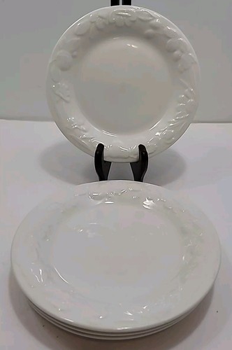 4 Citation HARVEST MOON White Embossed Fruit Salad Plates 7 3/4" | eBay