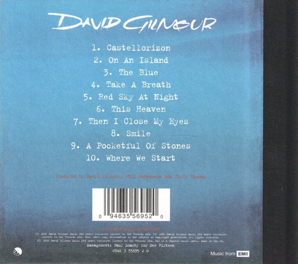 David Gilmour On An Island CD Europe Emi 2006 in digibook sleeve ...
