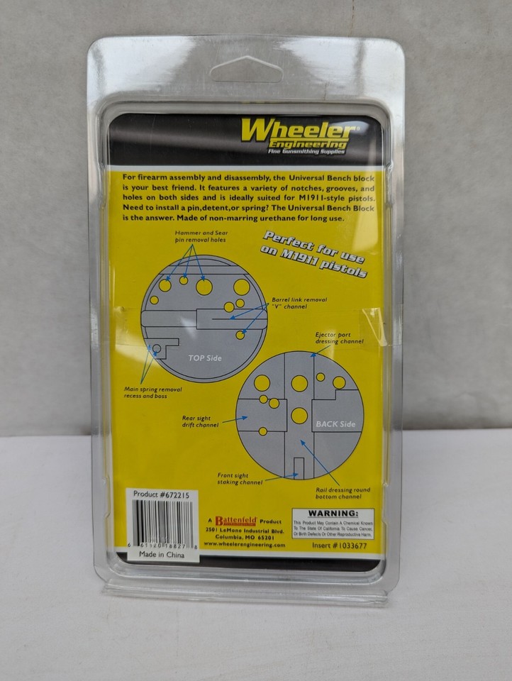 Wheeler Engineering Universal Bench Block New A57 | eBay