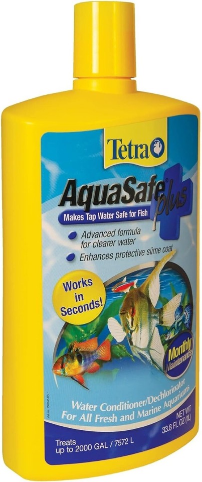 AquaSafe Plus Aquarium Water Conditioner & Dechlorinator, 33.8 oz | eBay