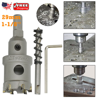 1-1/8" 29mm Carbide Tip TCT Hole Saw Cutter Drill Bit For Steel Metal ...