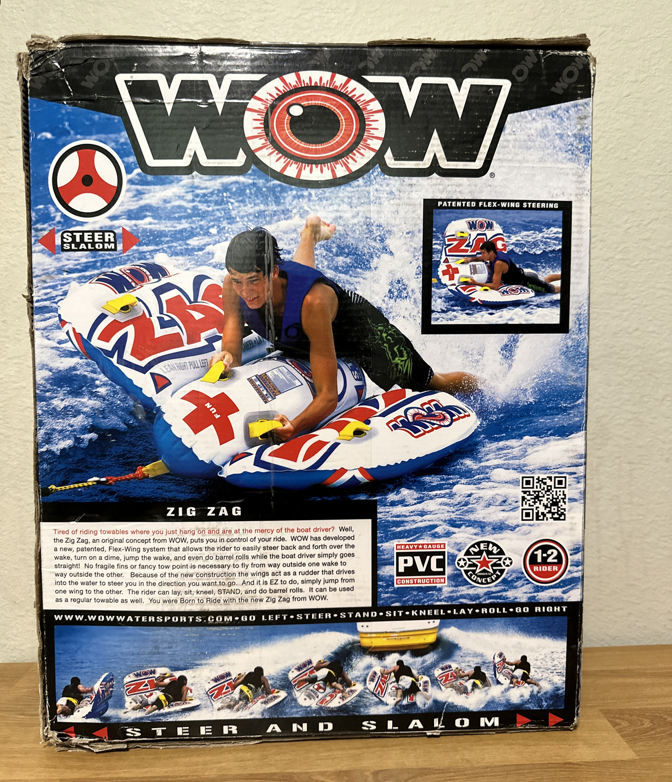 WOW World of Watersports Zig Zag 1 or 2 Person Inflatable Towable ...