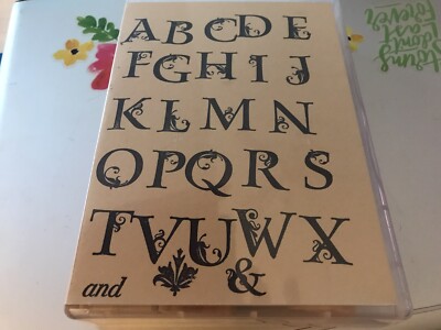 Stampin' Up! Wood Mounted Rubber Lovely Letters Alphabet | eBay