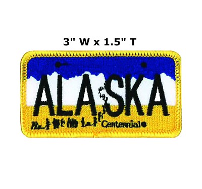 Alaska Patch Embroidered iron-on Applique Nature Travel Souvenir | eBay