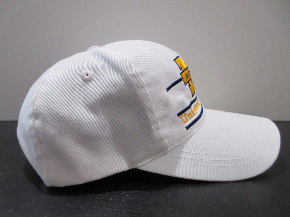 VINTAGE Michigan Wolverines Hat Cap Snap Back College Bar Logo Football ...