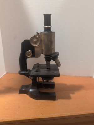 Vintage MICROSCOPE SPENCER Buffalo USA Cast Iron w/Brass | eBay