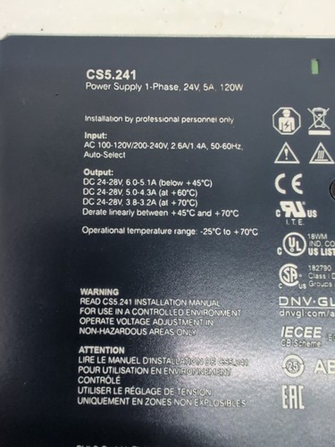 PULS Dimension CS5.241 DC Power Supply 1-Phase 24V 5A 120W Din Rail NW$ | eBay