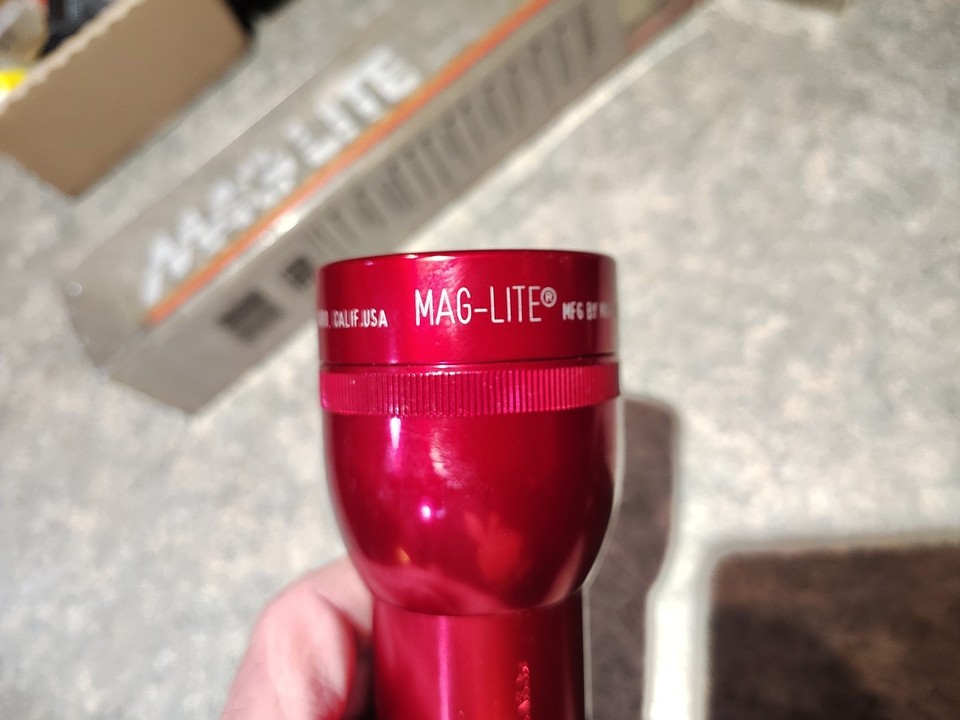 Rare Winston Cigarettes MAG-LITE ML-3 D Cell Red Flashlight 12” Torch ...