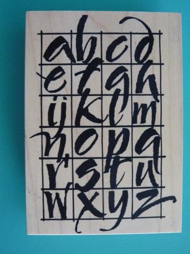 Lowercase Alphabet in Calligraphy Font WORDSWORTH Rubber Stamp | eBay