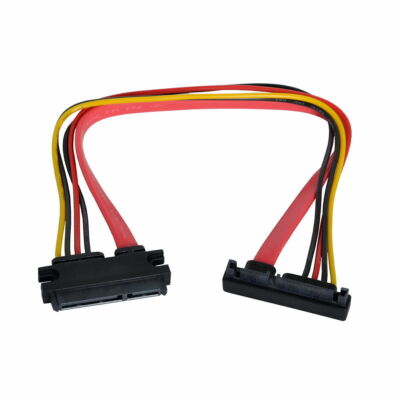 SATA III 3.0 7+15 22 Pin Down SATA Male to Female Data Power Extension ...