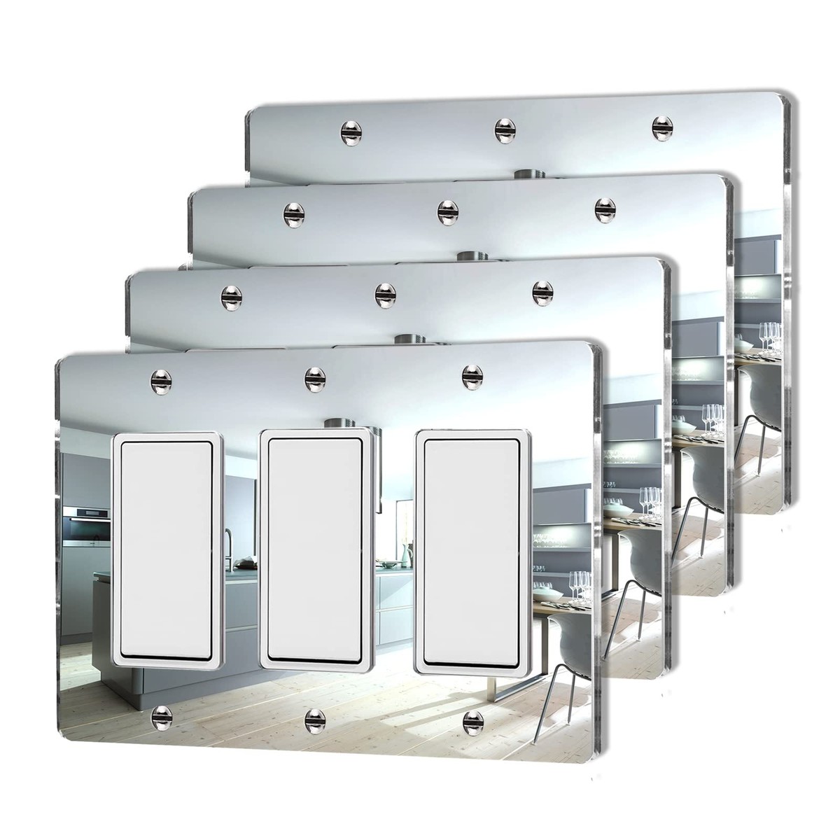 Mirrored Switch And Switch Plate Amerelle Home Electrical Wall Plates