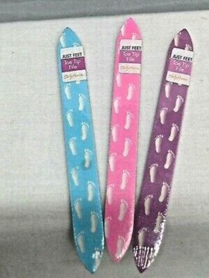 12 SALLY HANSEN TOE TIP FILE JUST FEET TOE FILE (ASSORTED COLORS) NEW ...