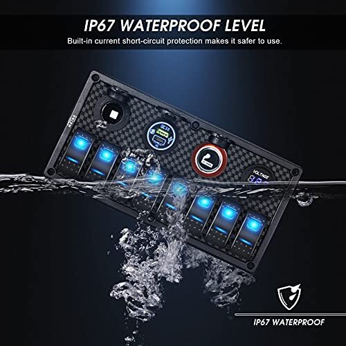 Marine Switch Panel 8 Gang Waterproof Rocker Switch Panelboat Rocker ...