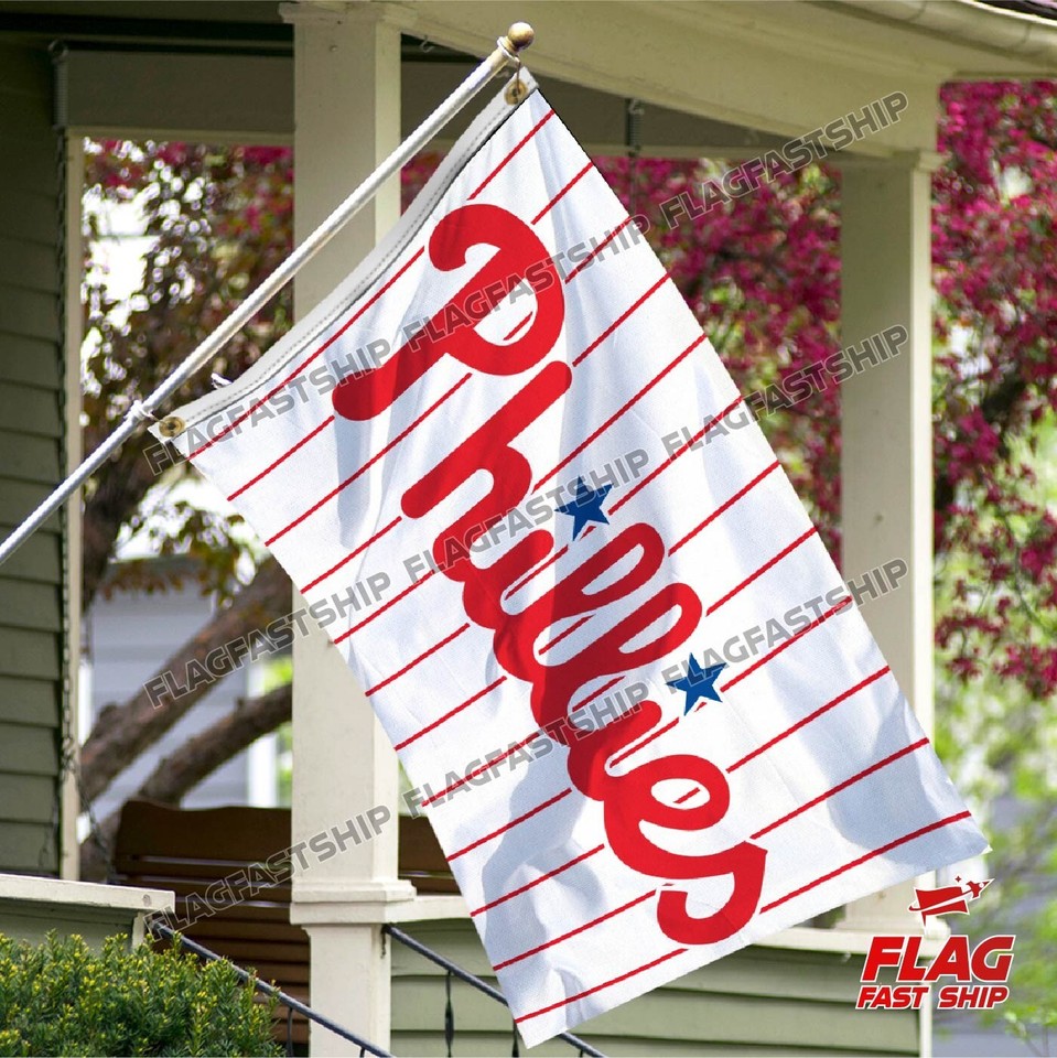 Philadelphia Phillies Flag 3x5 FT New Bell Man Cave Banner Tailgating ...