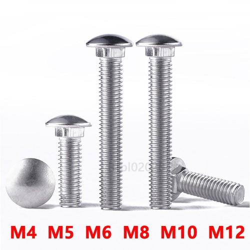 M4 M5 M6 M8 M12 STAINLESS STEEL A2 CARRIAGE BOLTS / CUP SQUARE SCREWS ...