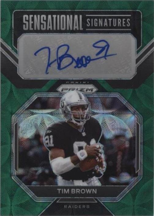 2022 Panini Prizm - Sensational Signatures Tim Brown #SS-TB Green Scope ...